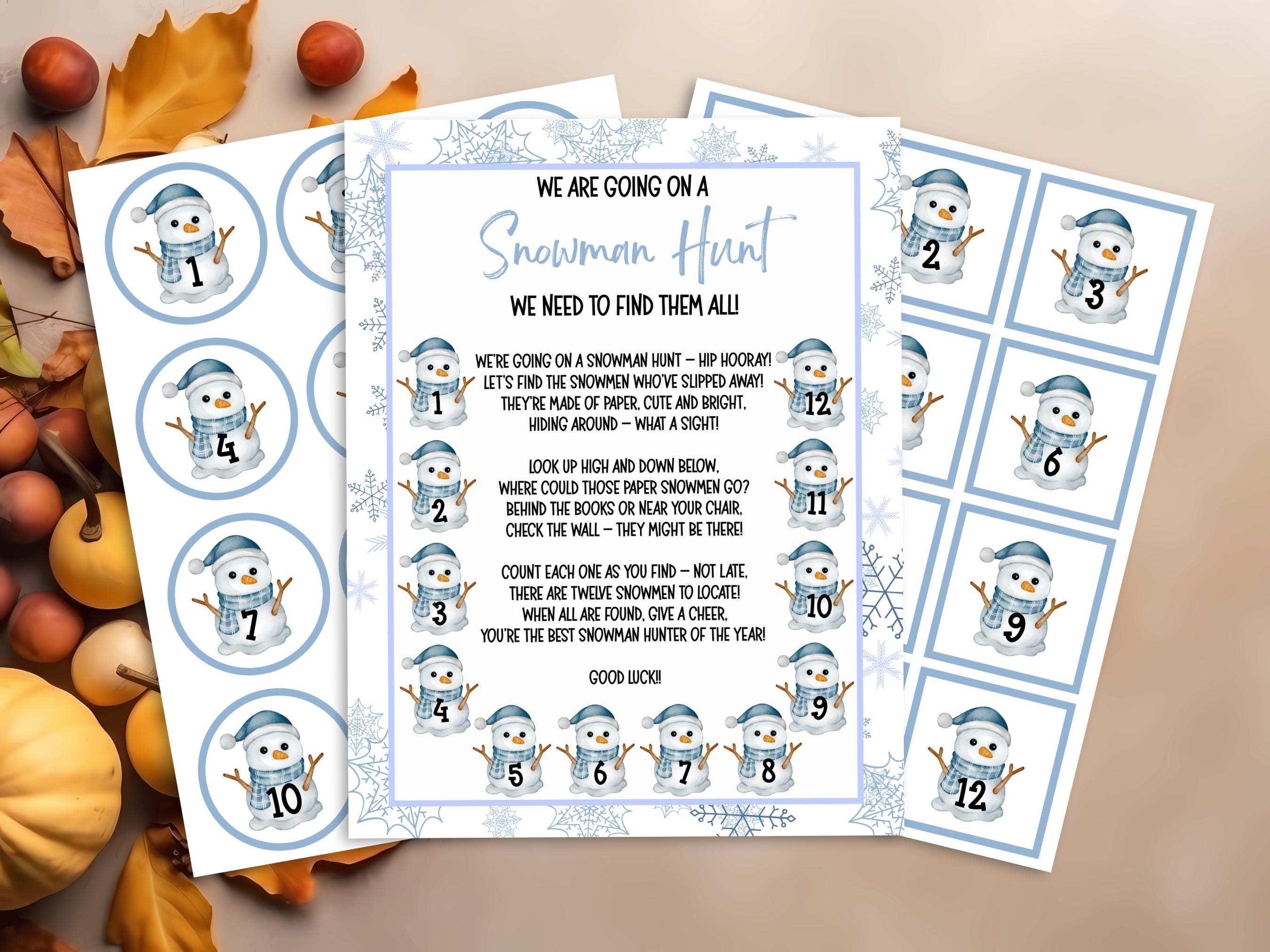 Winter Scavenger Hunt Game, Printable Winter Game, Kids Games ...