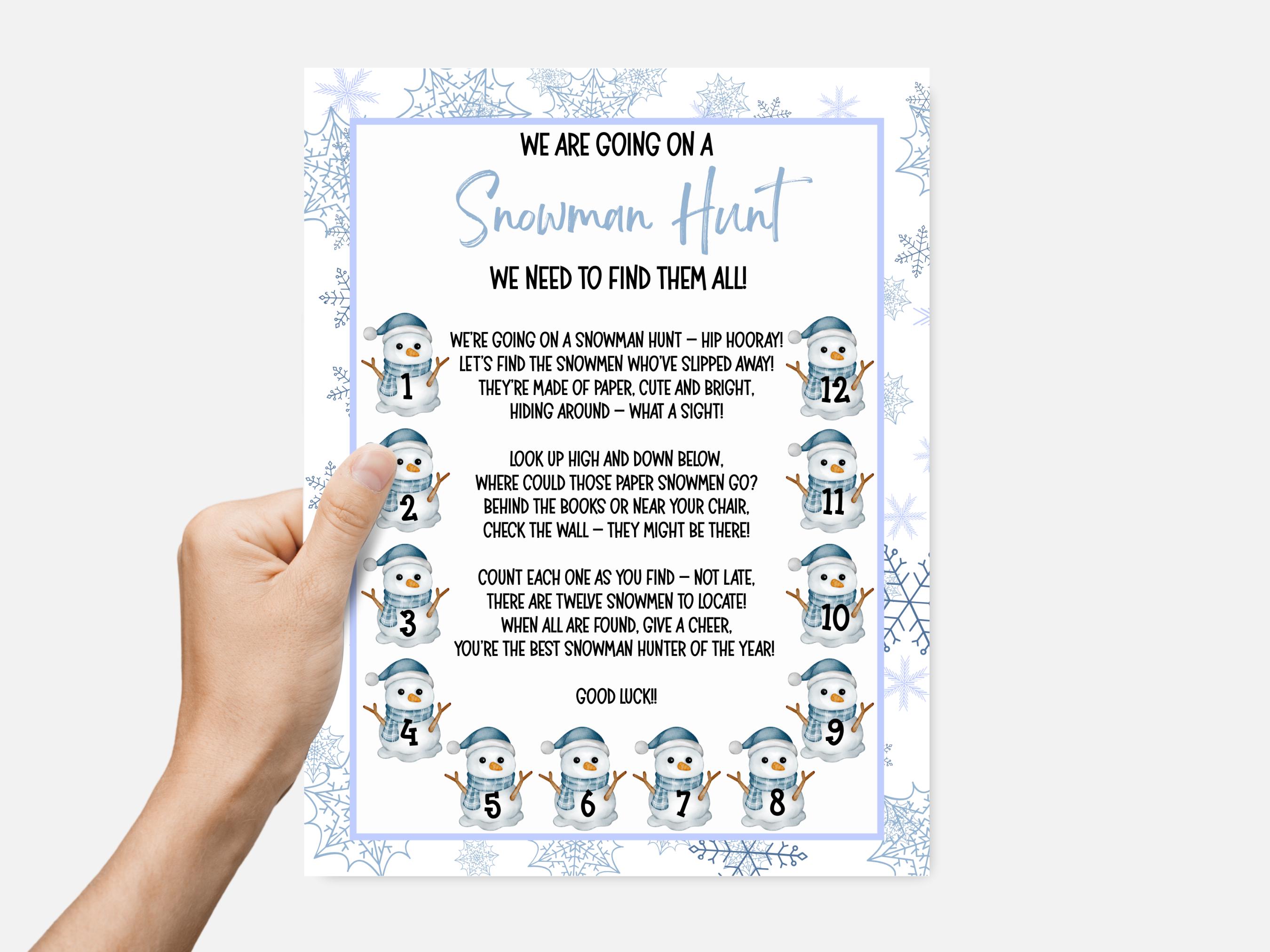 Winter Scavenger Hunt Game, Printable Winter Game, Kids Games ...