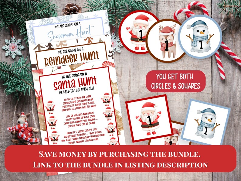 Reindeer Scavenger Hunt Game, Printable Christmas Game for Kids ...
