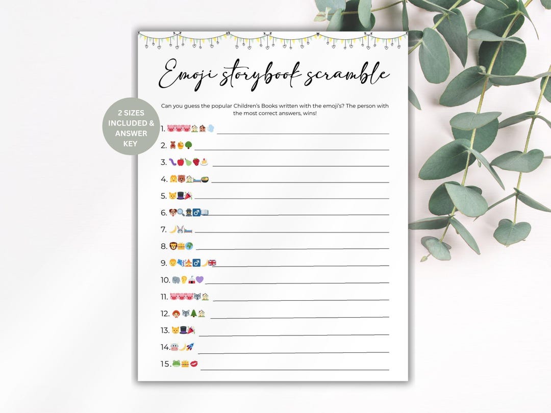Juego de Pictionary de Emojis para Libros Infantiles, Juego de Emojis ...