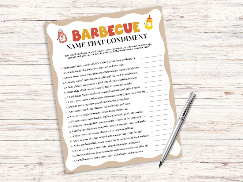 Juego de preguntas y respuestas sobre condimentos, juego de preguntas y ...