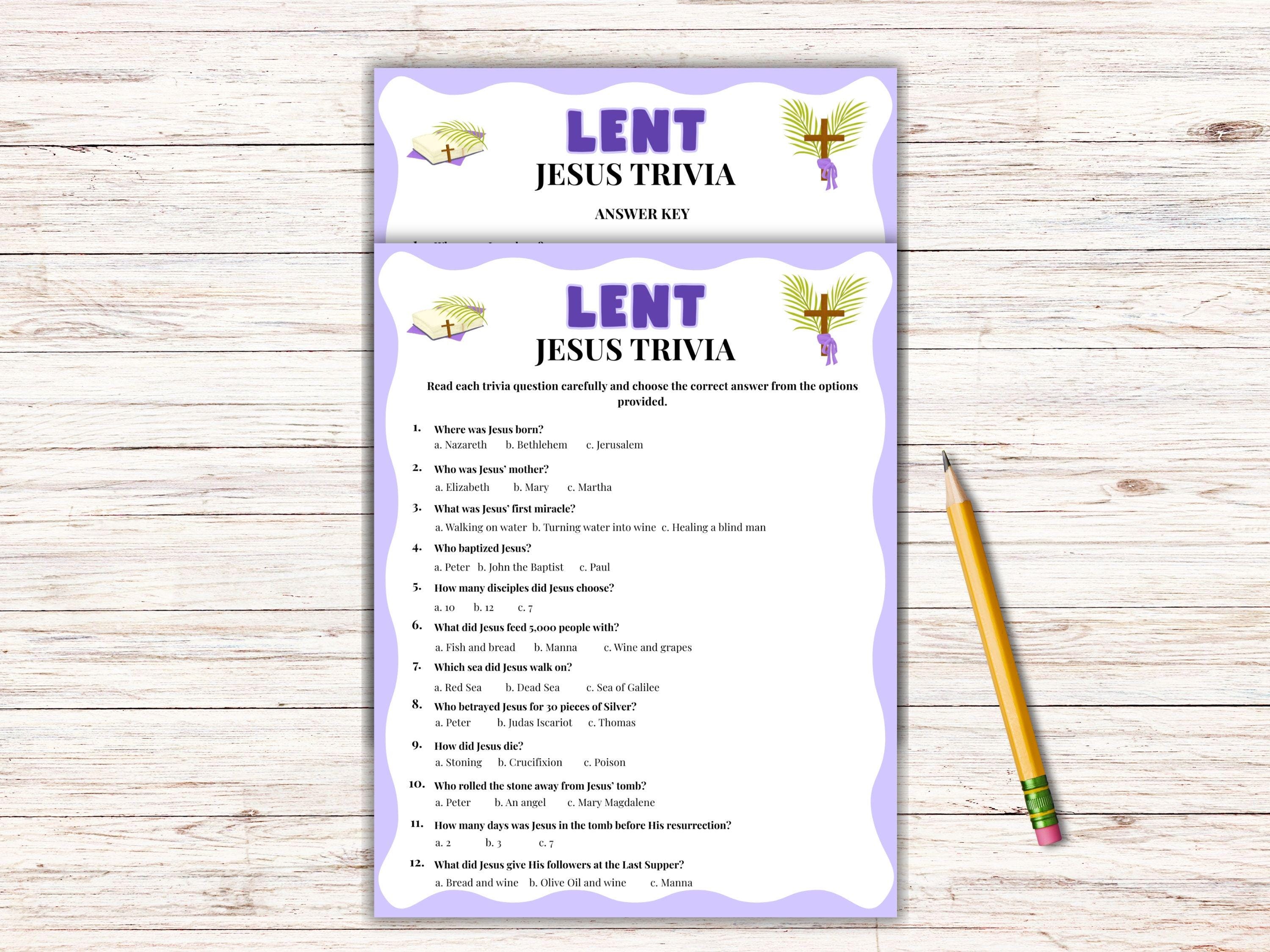 Lent Bundle, Christian Lent Games for Kids, Lent Sunday School, Lenten ...