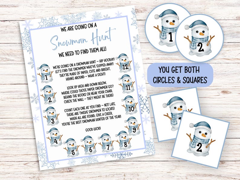 Winter Scavenger Hunt Game, Printable Winter Game, Kids Games ...