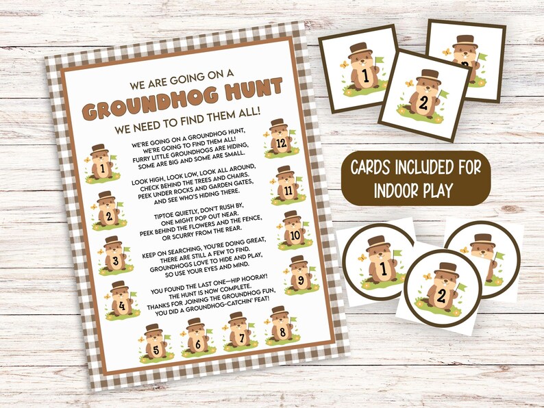 Groundhog Day Scavenger Hunt, Printable Groundhog Day Game, Kids Games ...