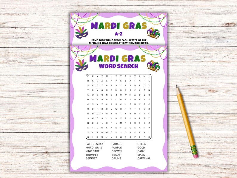 Mardi Gras Games Bundle, Mardi Gras Activities, Mardi Gras, Fat Tuesday ...