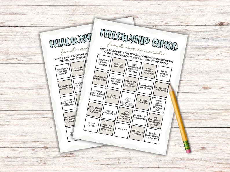 Mix and Mingle Church Bingo Game, Fellowship Bingo, Church Icebreaker ...