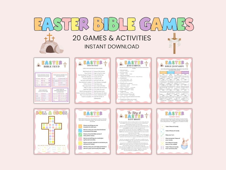 Easter Bible Games, Christian Easter Games for Adults Kids, Sunday ...