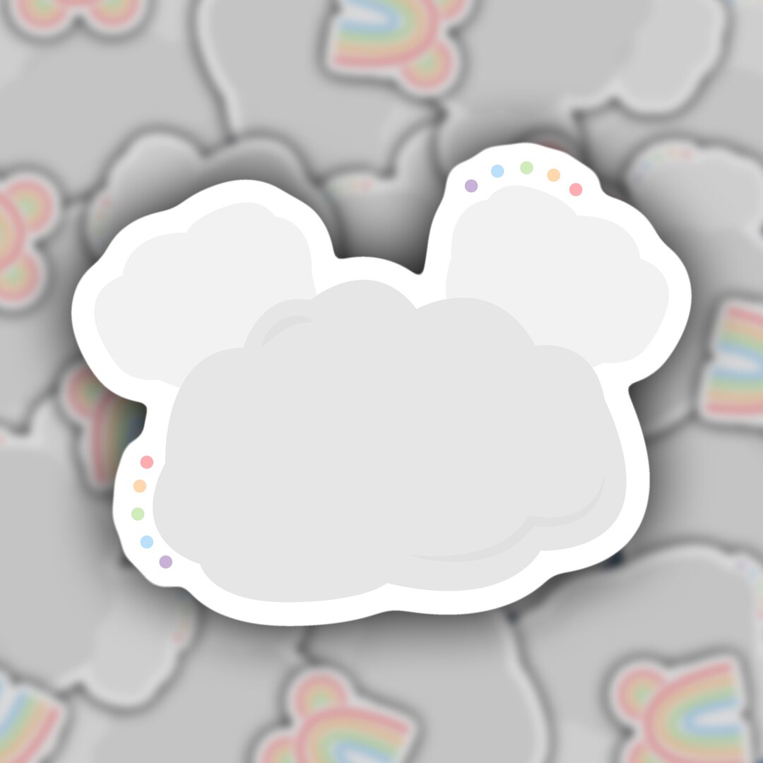 Mickey Cloud Sticker // Rainbow Mickey // Rainbow // Dreamer - Etsy