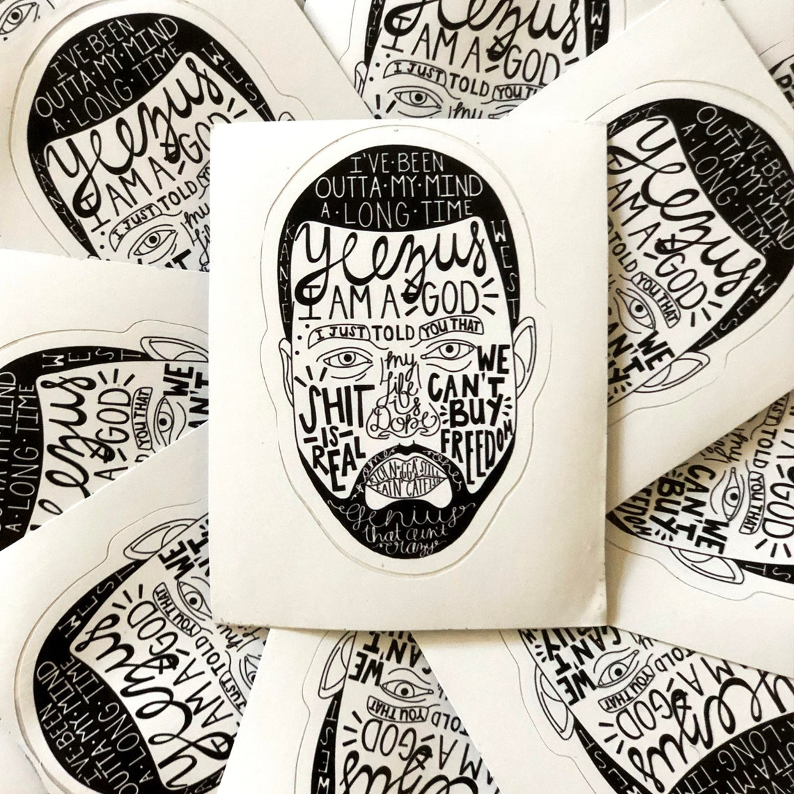 Kanye Vinyl Sticker - Etsy