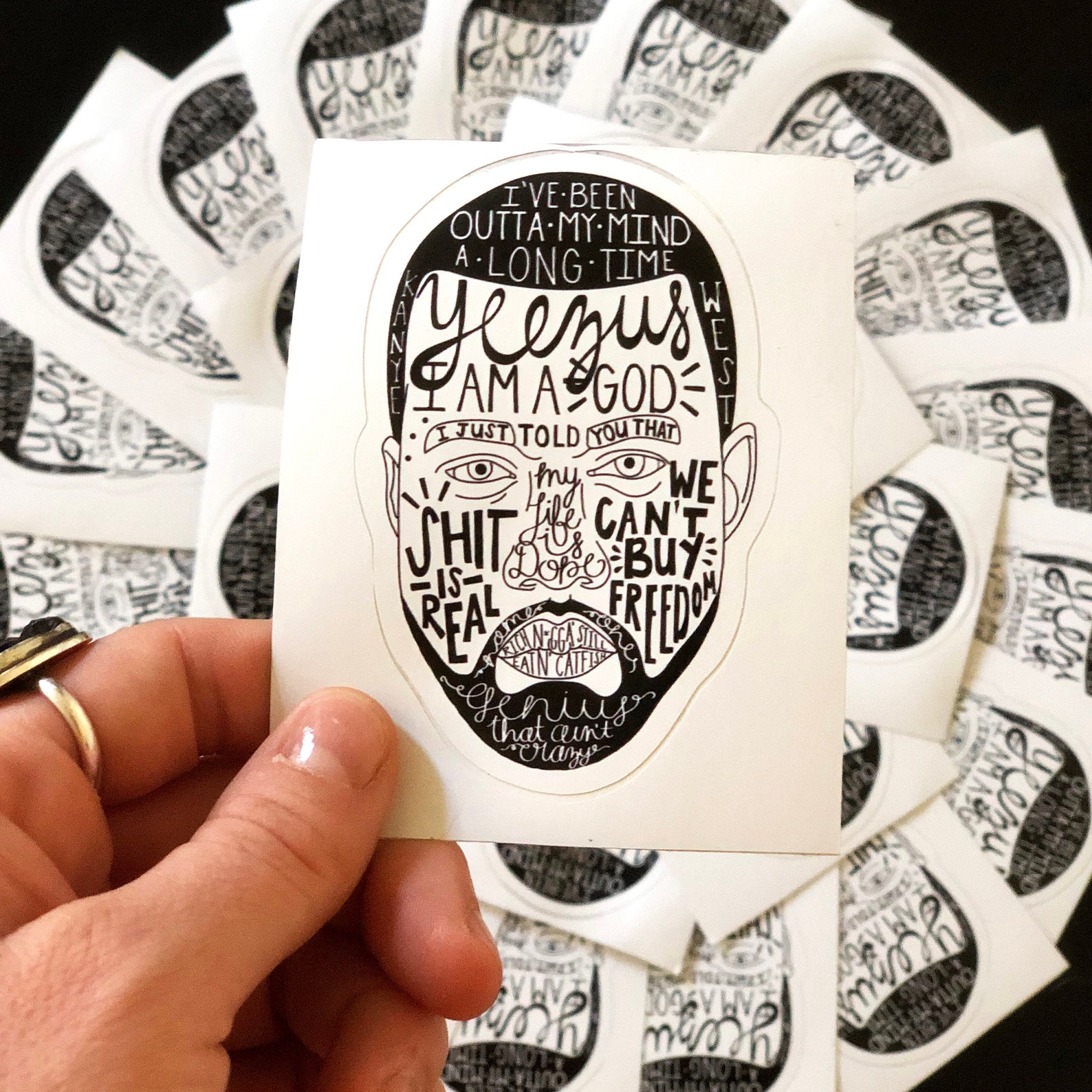 Kanye Vinyl Sticker - Etsy