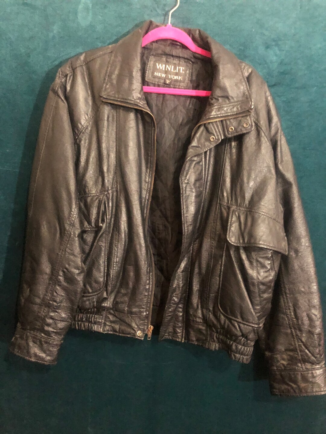 Vintage Winlit New York Leather Jacket Size XL - Etsy
