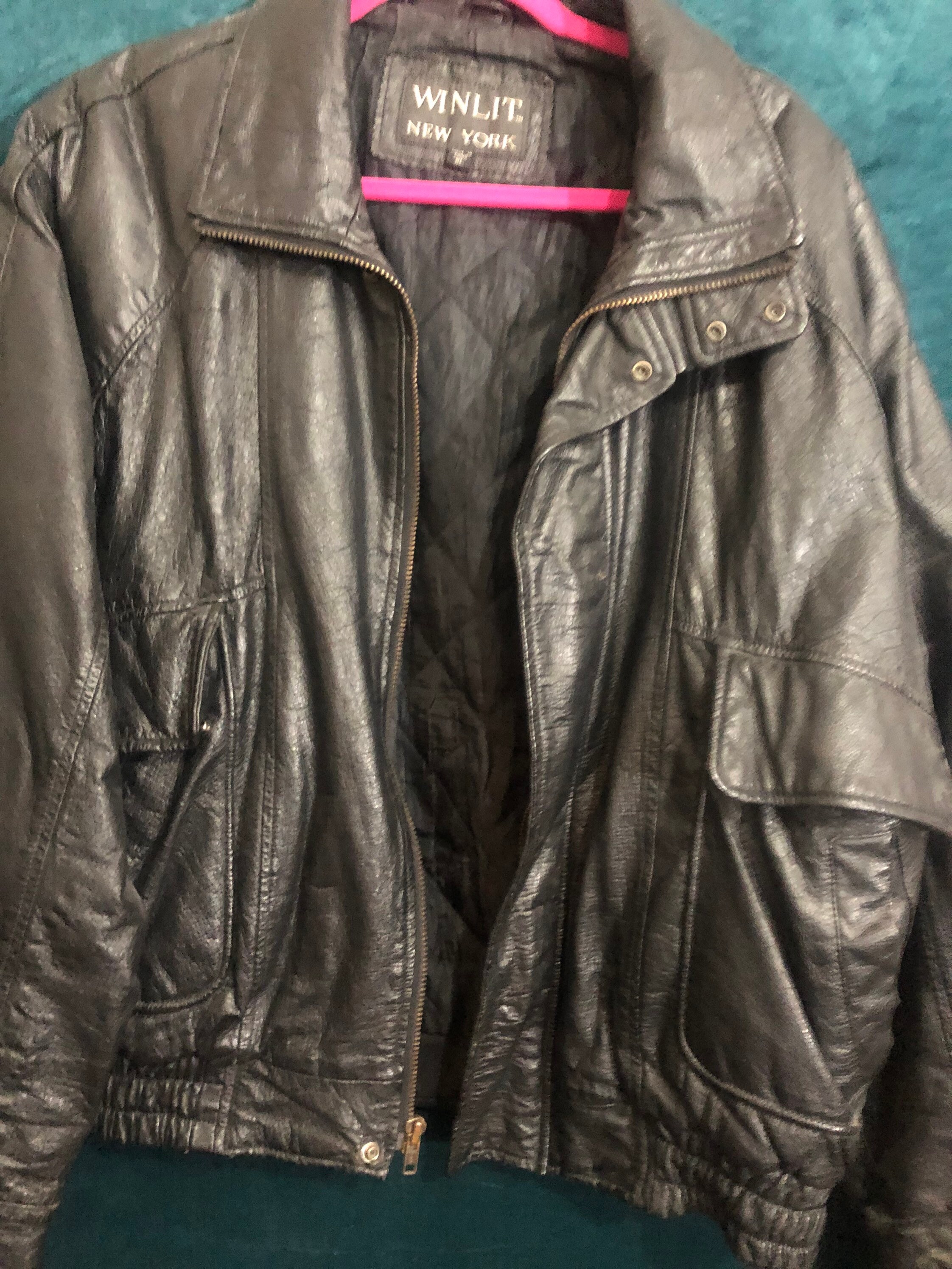 Vintage Winlit New York Leather Jacket Size XL - Etsy