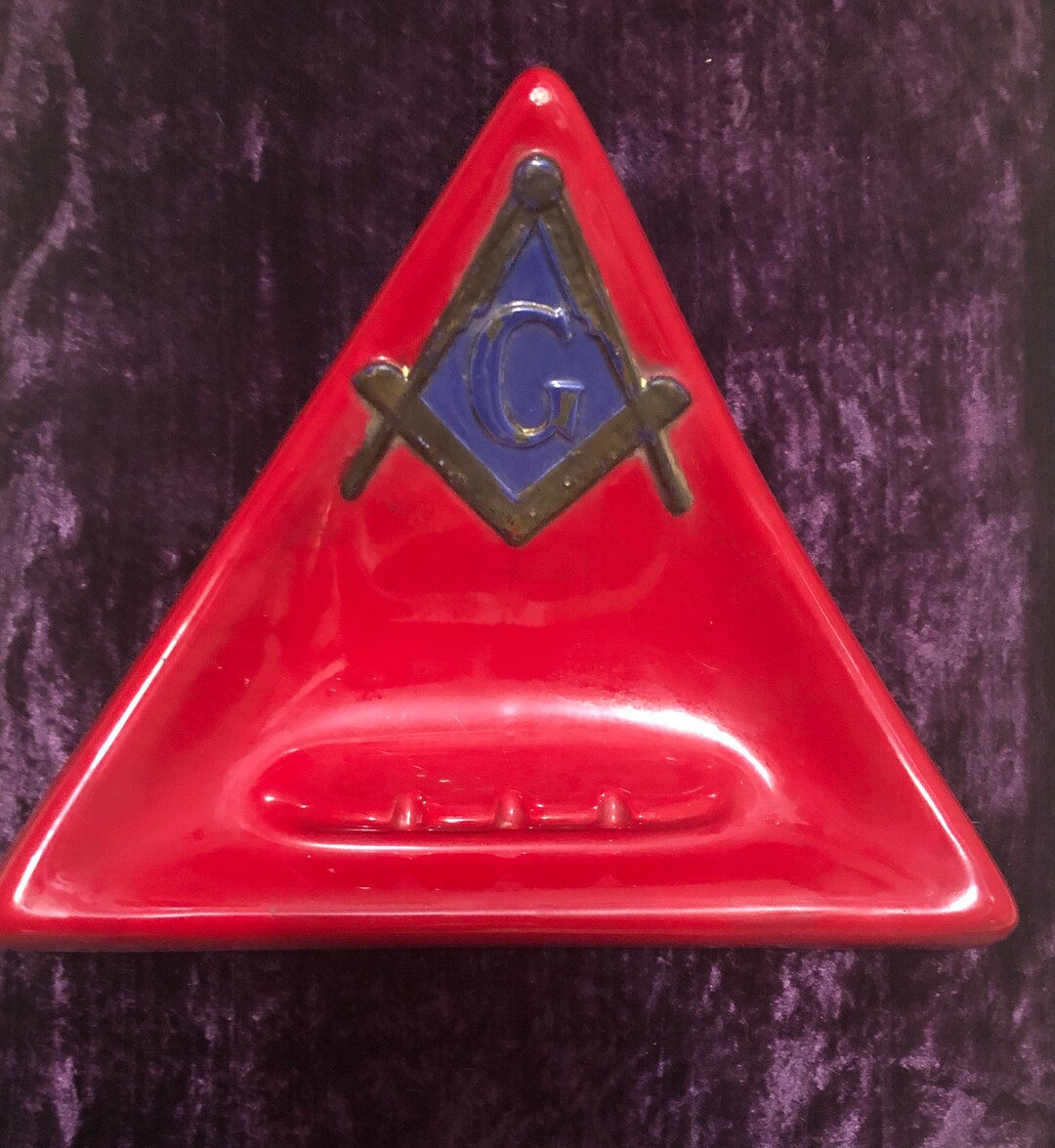 Vintage Ceramic Freemason Ashtray Freemasonry Trinket Dish - Etsy