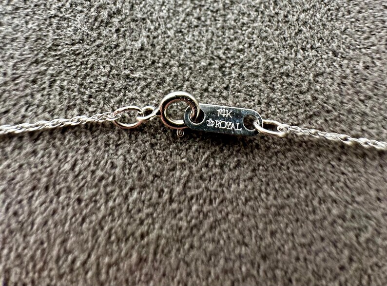 10 Karat 2 Tone, Diamond Cluster Pendant on 14k White Gold Chain - Etsy