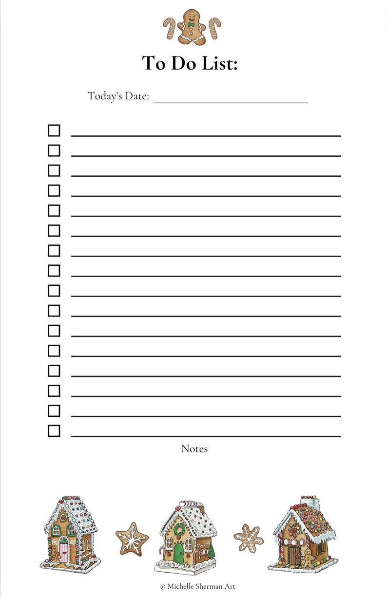 Printable Holiday To-do List! - Etsy