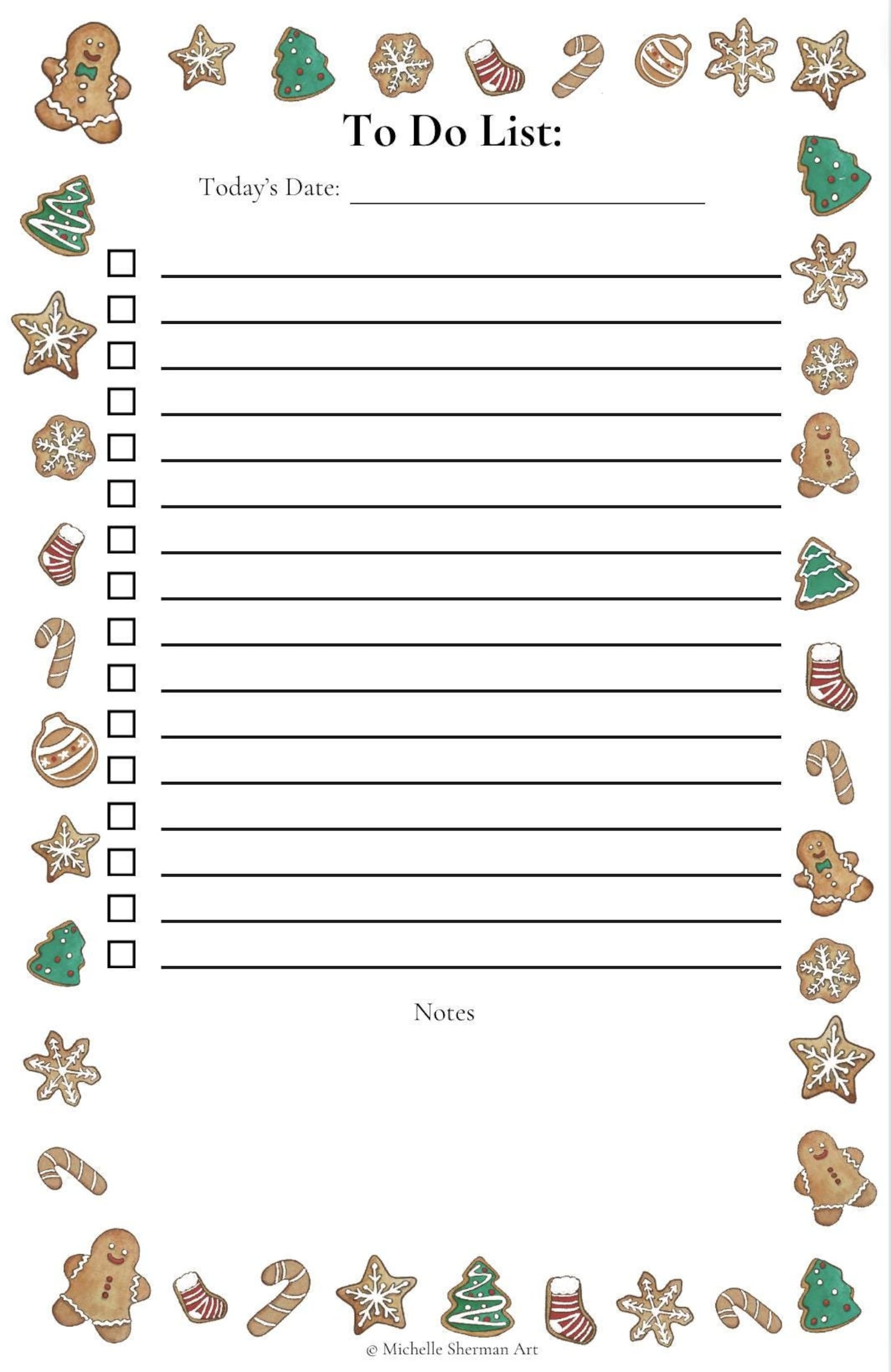 Printable Holiday To-do List! - Etsy