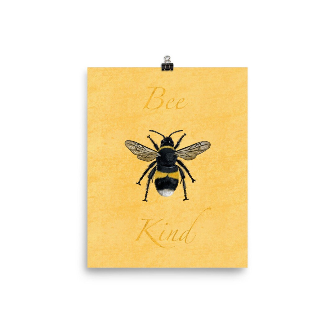 Bee Kind Print Inspirational Quote - Etsy