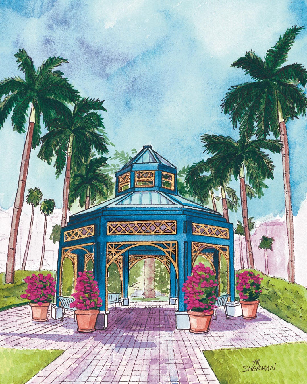 Mizner Park Gazebo Wall Art Home Decor - Etsy