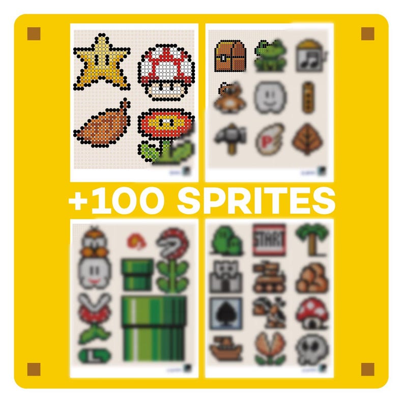 100 Sprites - Super Mario Bros 3 Templates for Hama, Perler, Fuse Beads ...