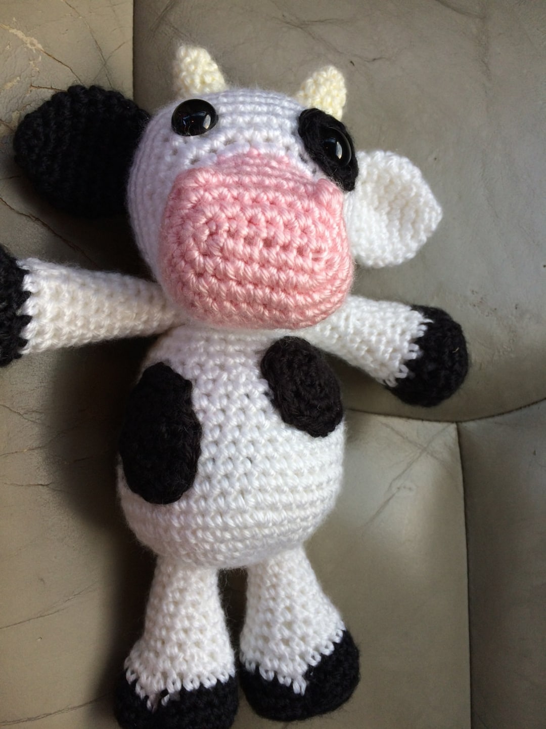 Crocheted Cow Stuffed Animal - Etsy