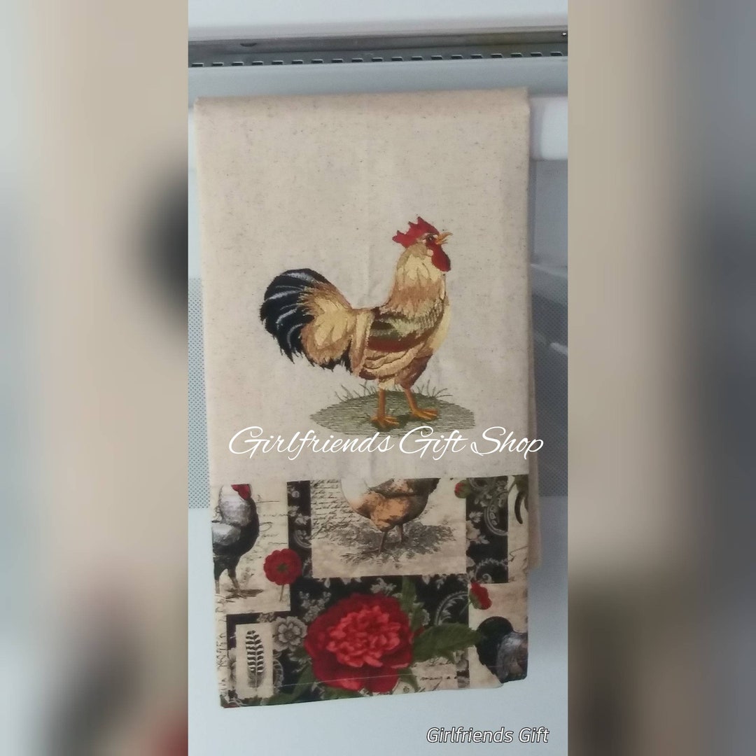 Handmade Rooster Kitchen Towel - Etsy