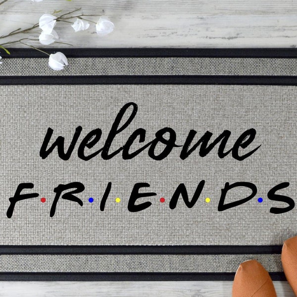 Friends Welcome Mat - Etsy