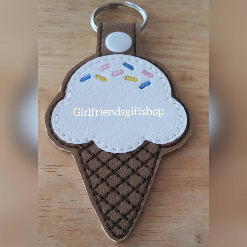 Ice Cream Cone Key Chain - Etsy