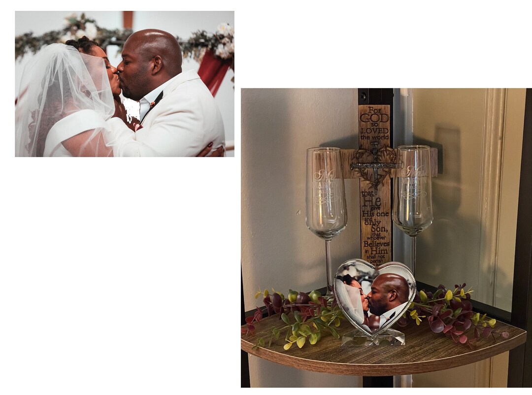 Custom Photo Crystal Heart Frame, Crystal Heart With Stand, Crystal ...