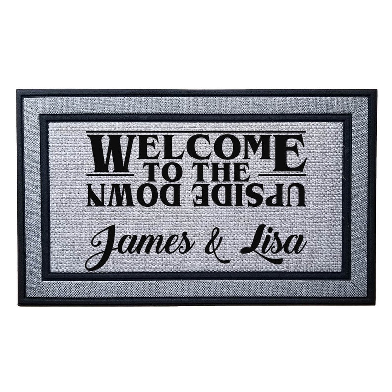 Upside Down Custom Door Mat, Personalized Welcome to the Upside Down ...