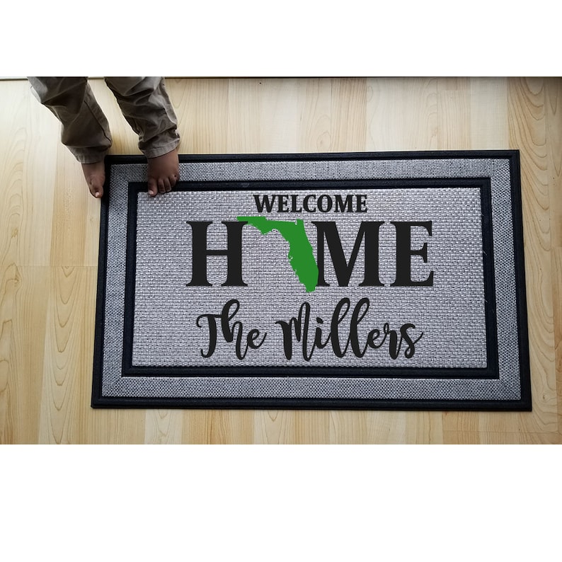 Welcome Home Custom Door Mat Personalized Welcome Mat Home | Etsy