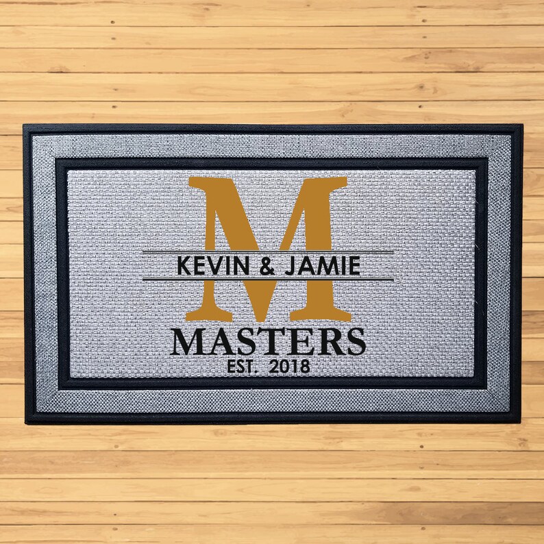 Custom Door Mat Personalized Welcome Mat Block Cut Out | Etsy