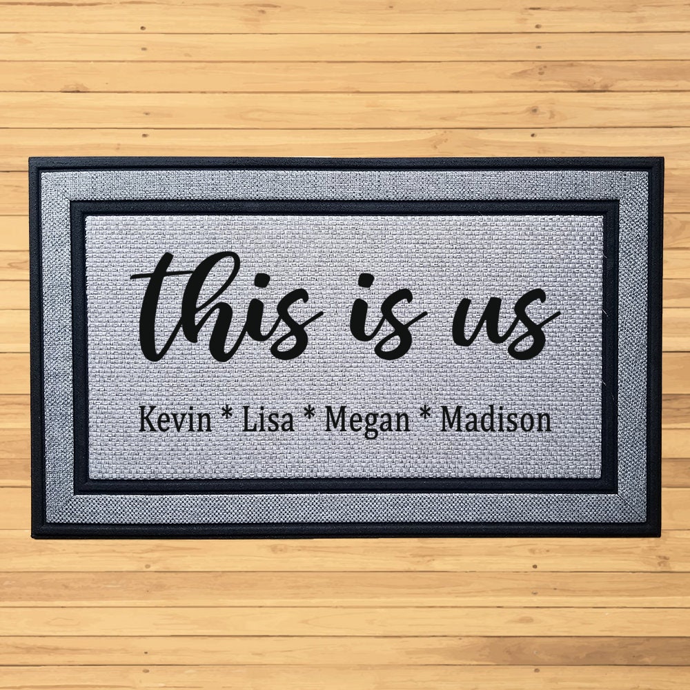 Custom Door Mat Personalized Welcome Mat This is Us Design | Etsy