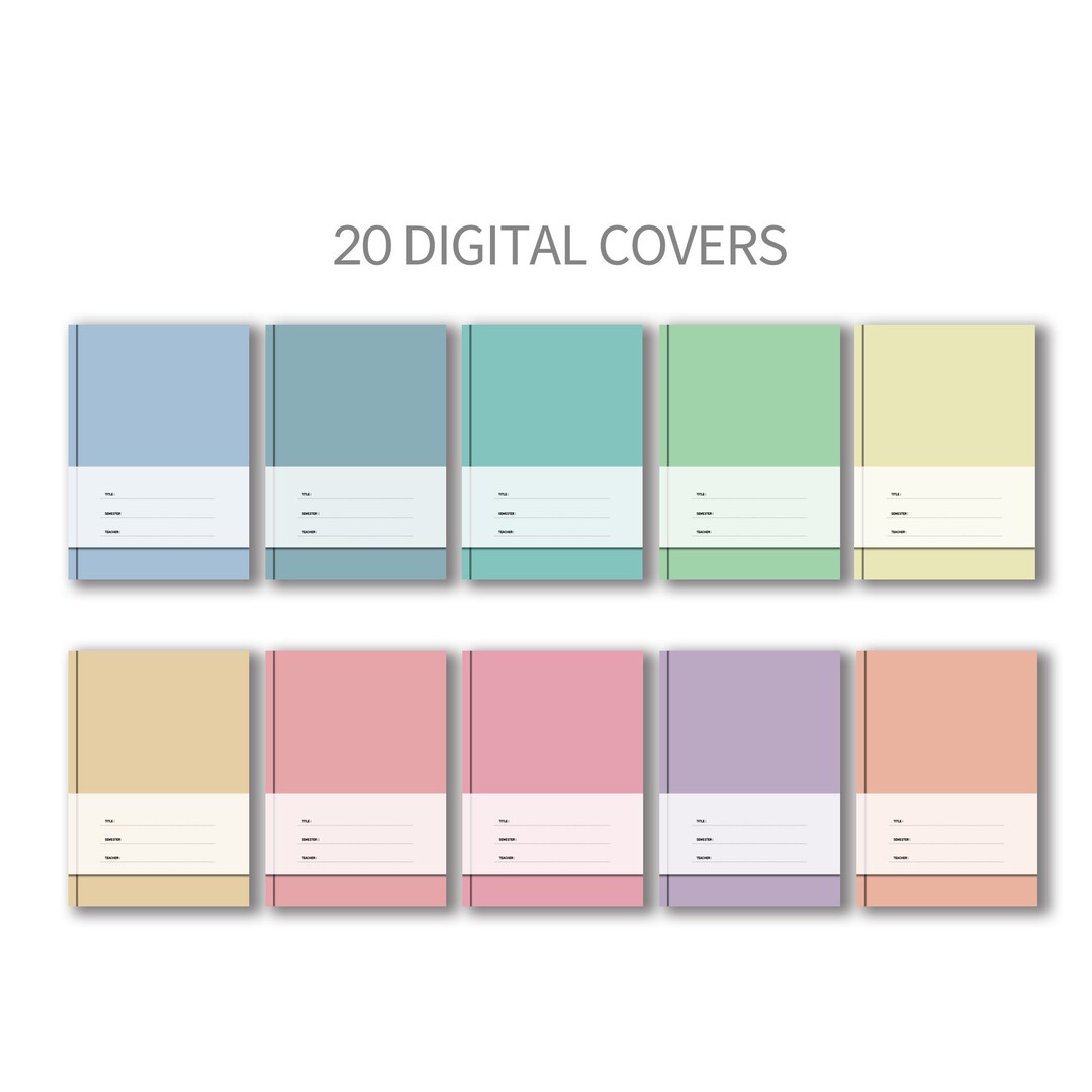 20 Digital Covers 05- Goodnotes Cover, Notability Cover,a4 ,letter ...
