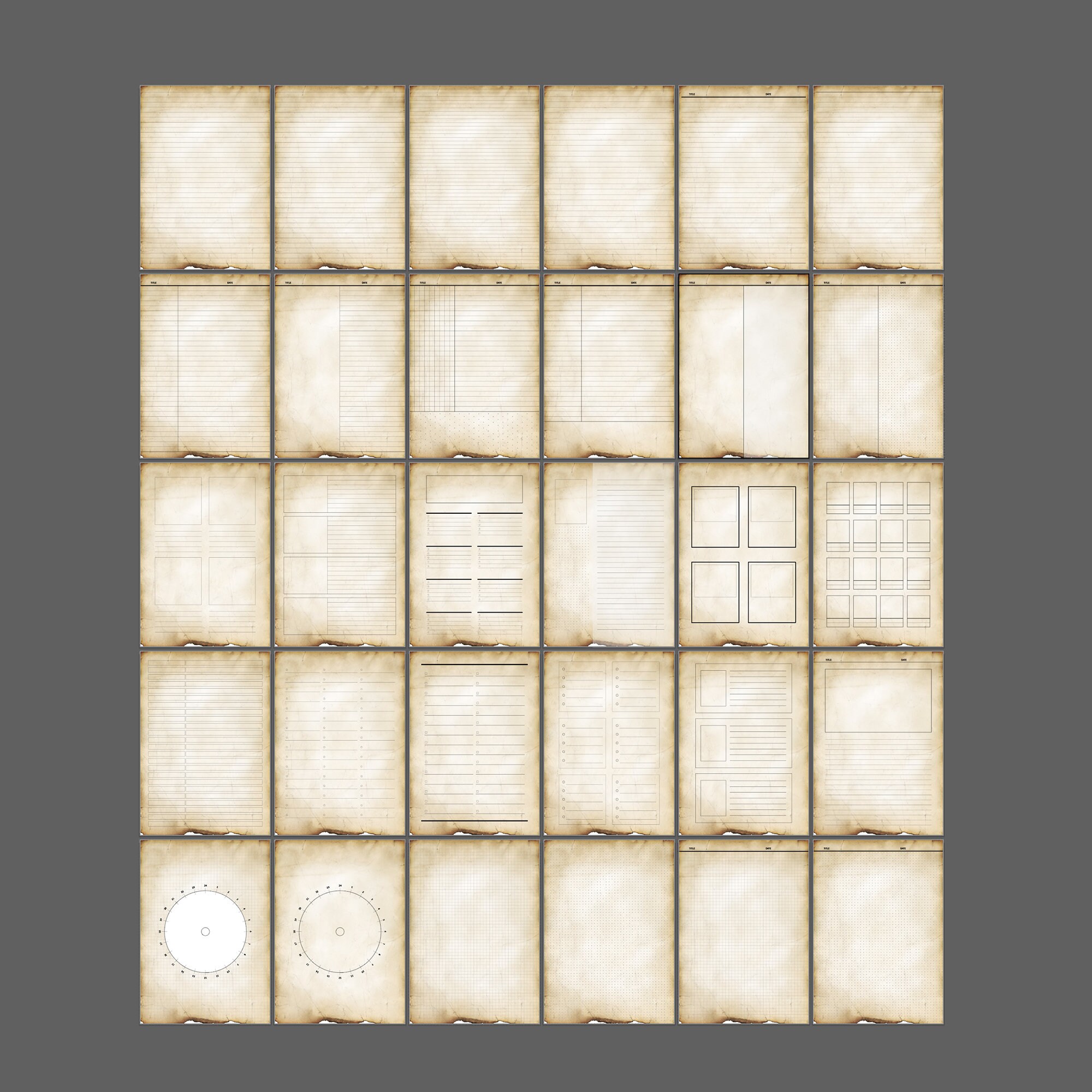 150+150pages[vintage Papers]goodnotes, Notability Notetaking Paper ...