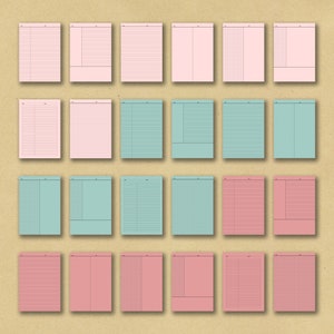 160+160 Notetaking Paper Templates- Vertical Ver3 - Digital Notebook ...