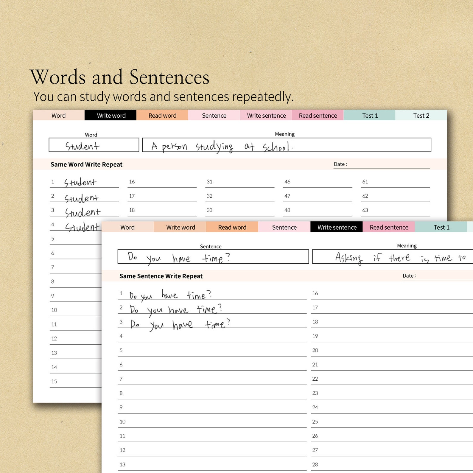 Language Study Notebook Goodnotes Notability Note Taking - Etsy