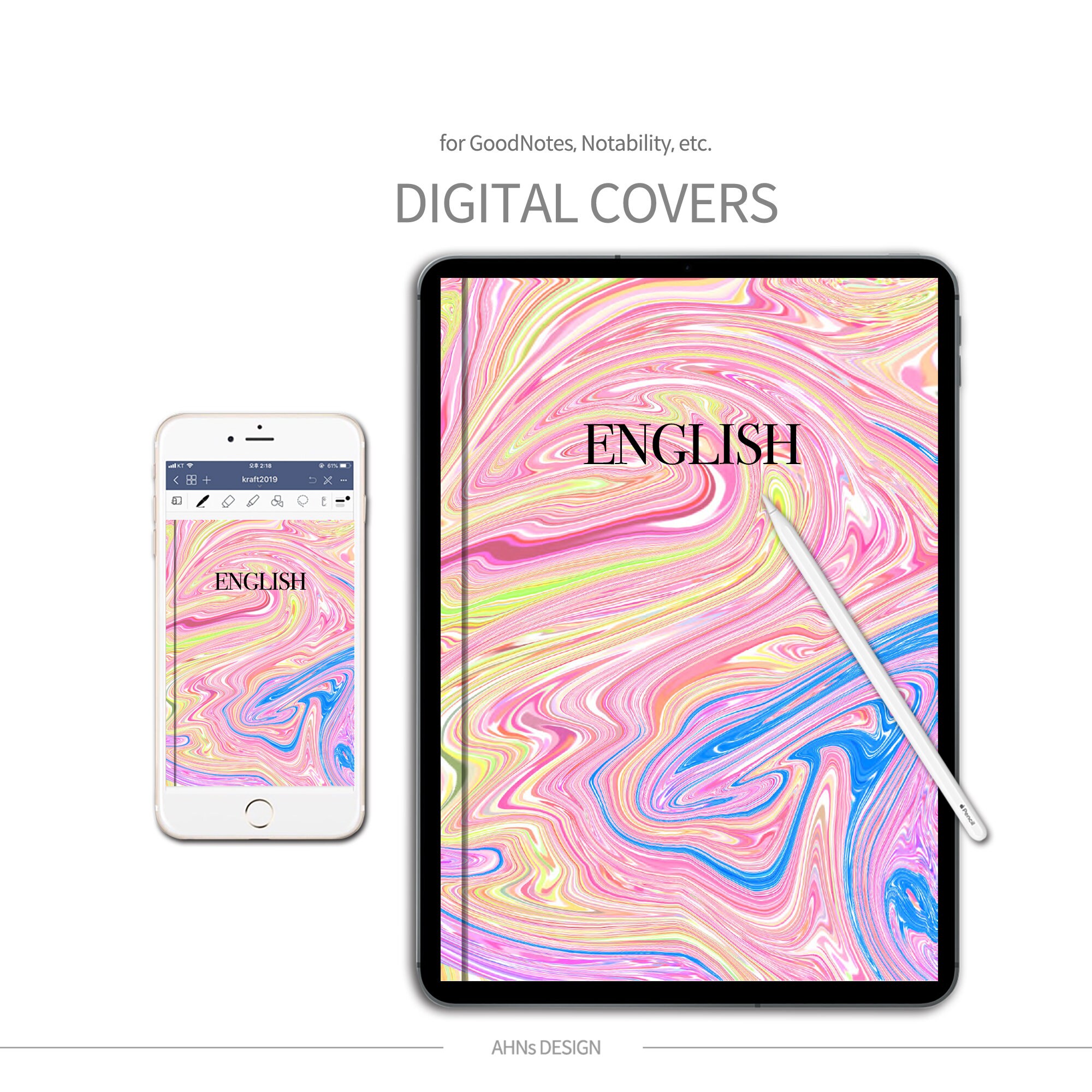 20 Digital Covers 07 - Goodnotes Cover, Notability Cover - Letter, A4 ...
