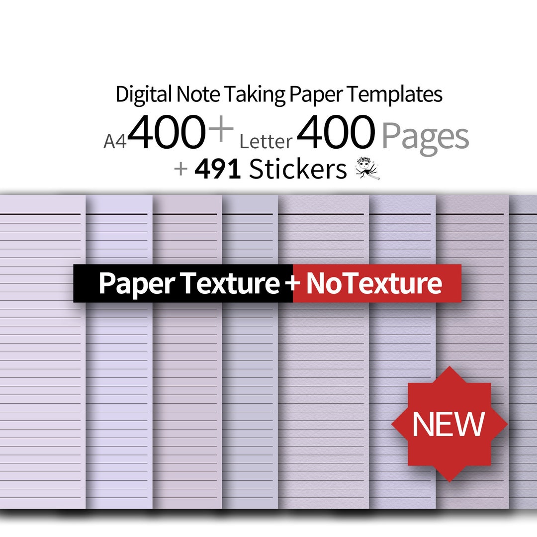 Goodnotes Notability Paper Templates, A4 Letter, 400 Pages, 491 ...