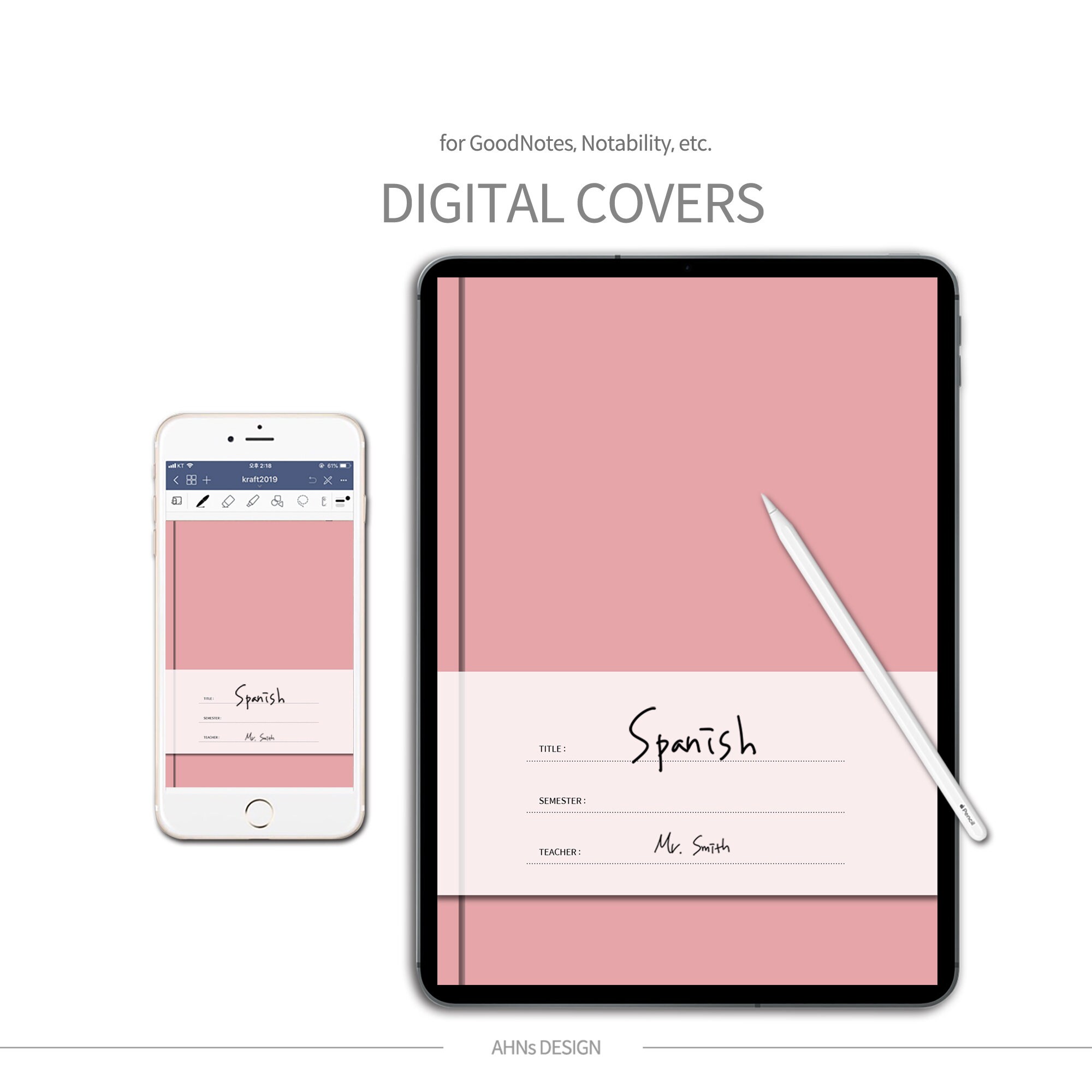 20 Digital Covers 05- Goodnotes Cover, Notability Cover,a4 ,letter ...