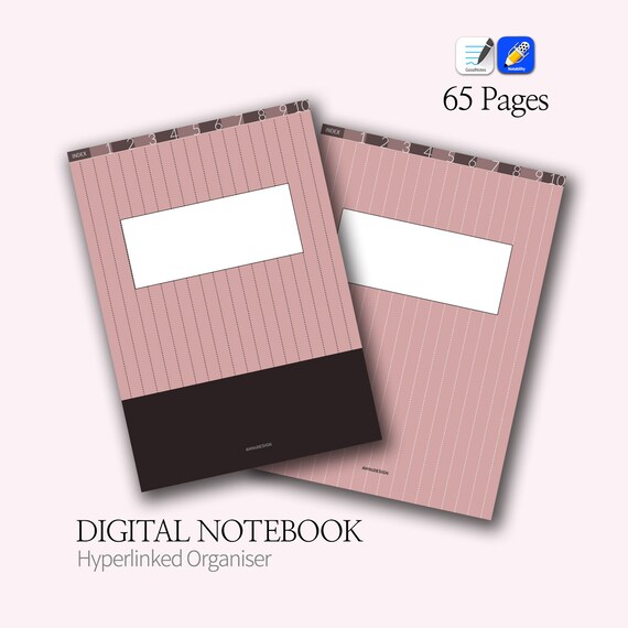 Digital Notebook Goodnotes Notability Templates Digital | Etsy