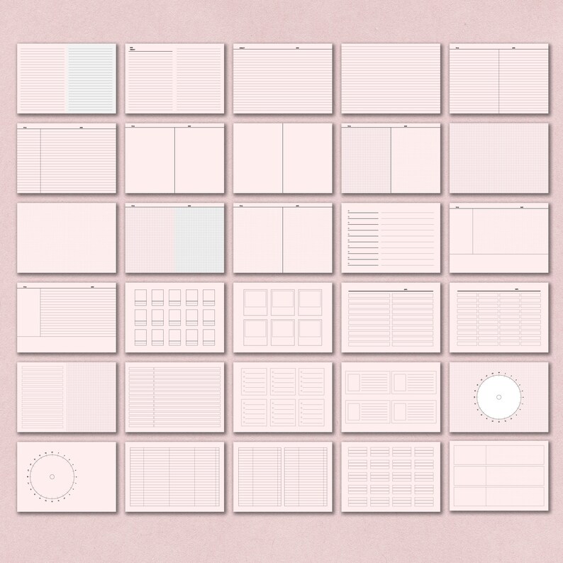 150+150pages[pink]goodnotes, Notability Notetaking Paper Templates ...