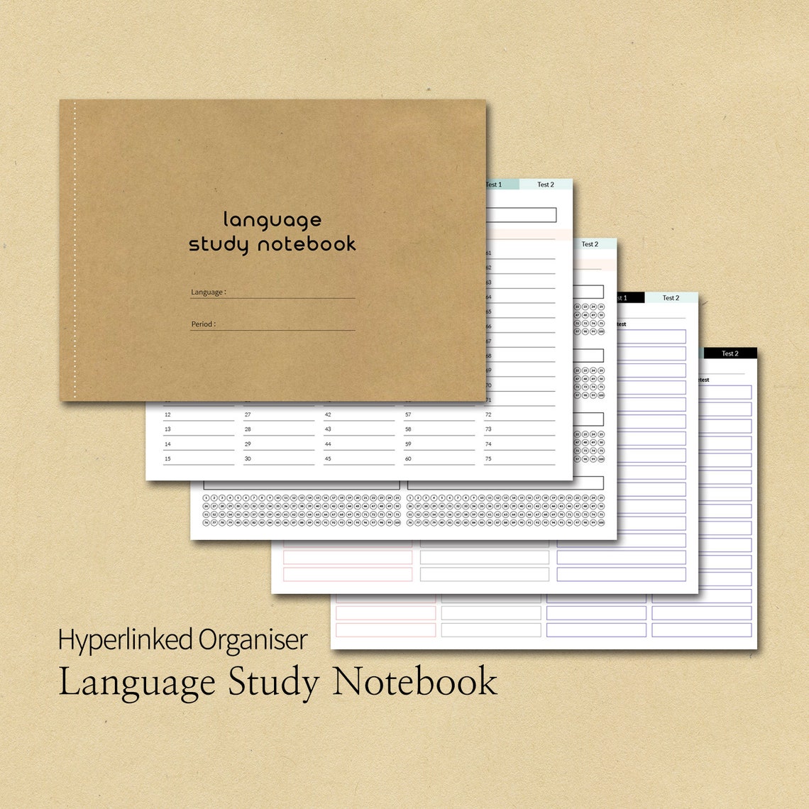 Language Study Notebook Goodnotes Notability Note Taking - Etsy