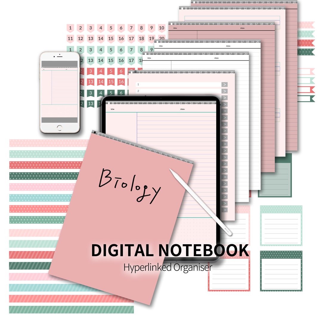 20tab-digital Notebook[pink] Portrait - Goodnotes, Notability, Xodo ...