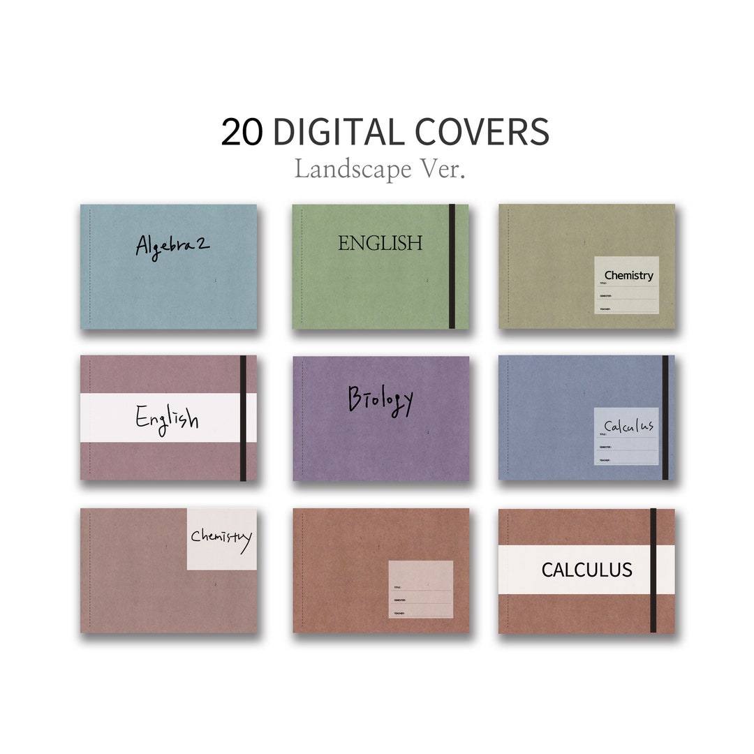 20 Portadas digitales 17 Formato apaisado Portada de GoodNotes, Portada ...