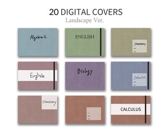 20 Digital Covers 19 Landscape Format Goodnotes Cover | Etsy