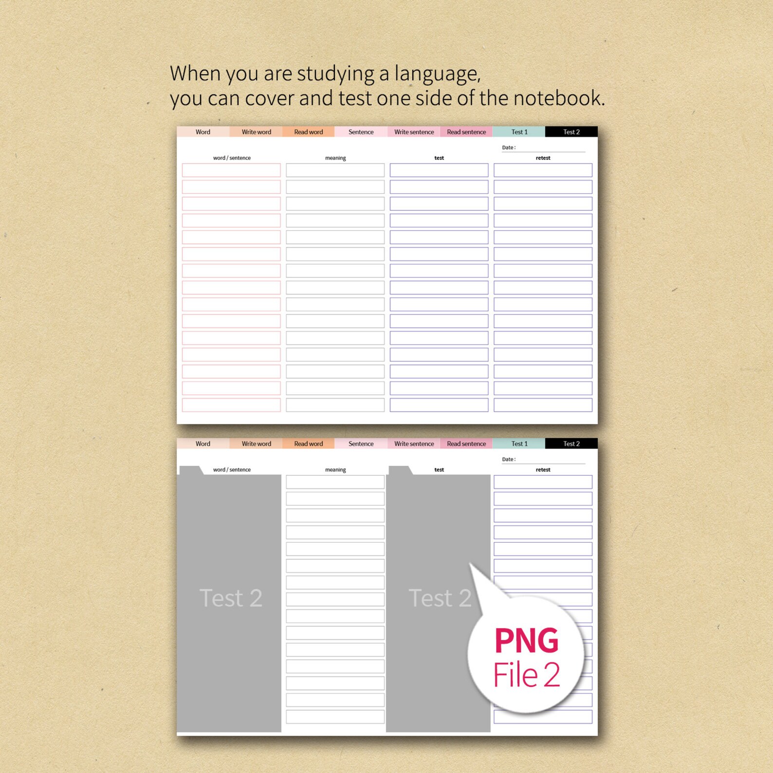 Language Study Notebook Goodnotes Notability Note Taking - Etsy