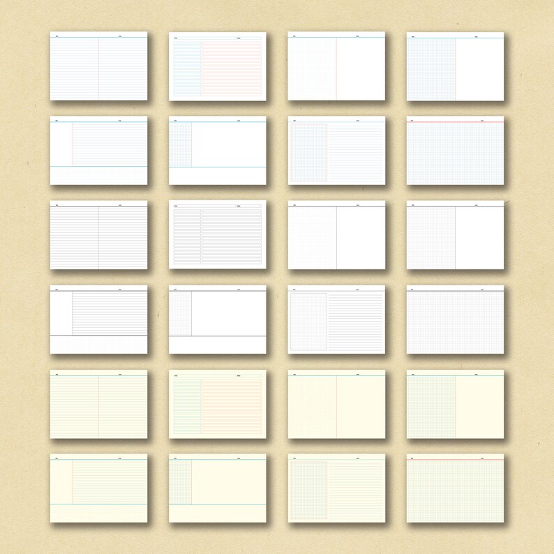 160+160-goodnotes, Notability Notetaking Paper Templates- Landscape ...
