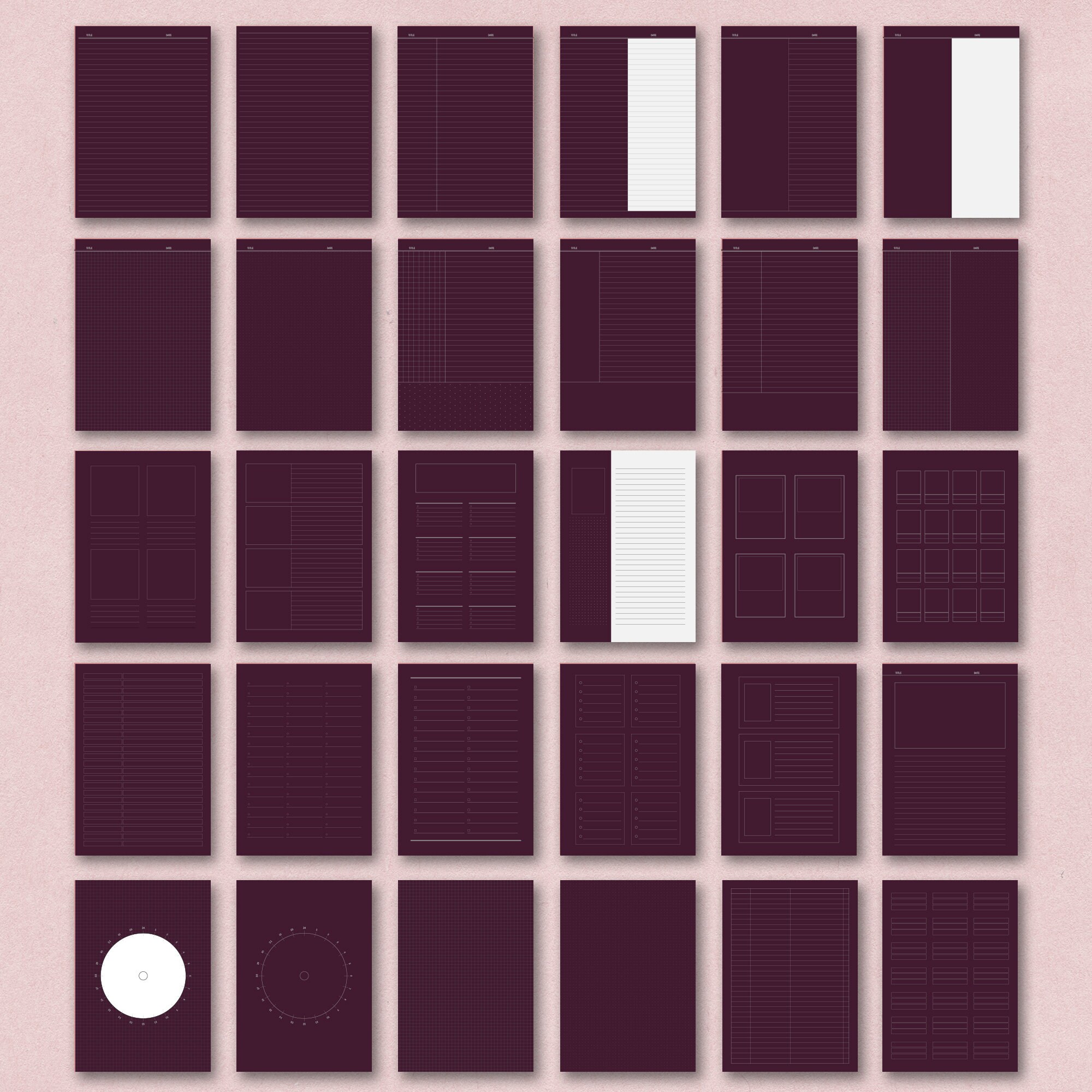 150+150pages[pink]goodnotes, Notability Notetaking Paper Templates ...