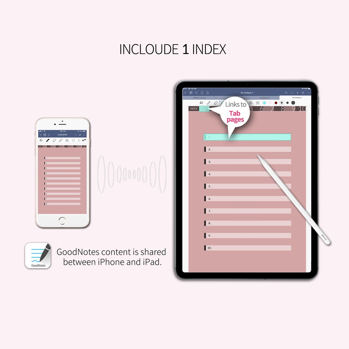 Digital Notebook Goodnotes, Notability Templates Digital Student ...