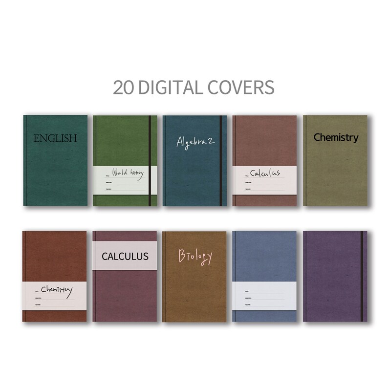 20 Digital Covers 03- Goodnotes Cover, Notability Cover - Dark Kraft ...